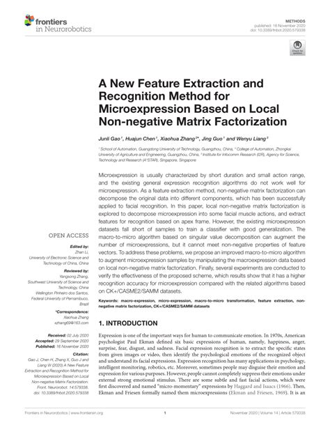 Pdf A New Feature Extraction And Recognition Method For