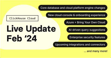 Tanya Bragin On Linkedin Clickhouse Cloud Live Update February 2024