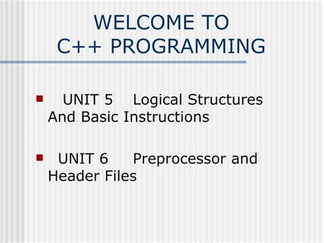 Welcome To Class Programming Ppt