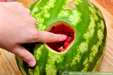 How To Plug Spike Or Cork A Watermelon 12 Steps With Pictures