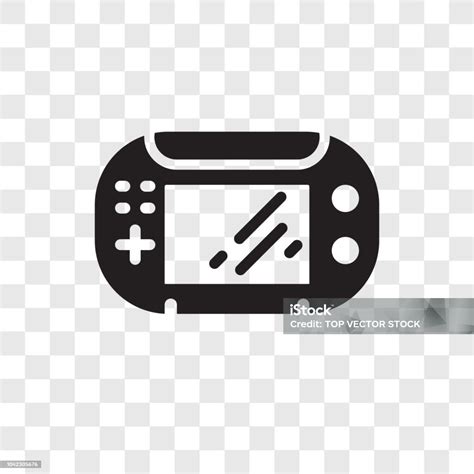 투명 한 배경 게임 콘솔 투명도 로고 디자인에 고립 된 게임 콘솔 벡터 아이콘 Brand Name Video Game에 대한