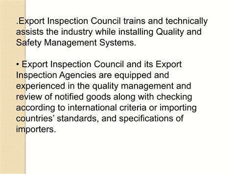Export Inspection Council And Fssai Pptx