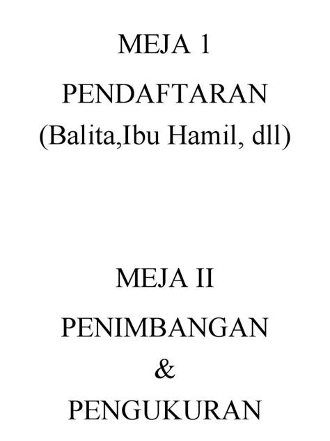 5 Meja Posyandu Pdf