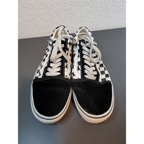 Vans Mens Old Skool Skate Shoes Black White 721356 Ch Gem
