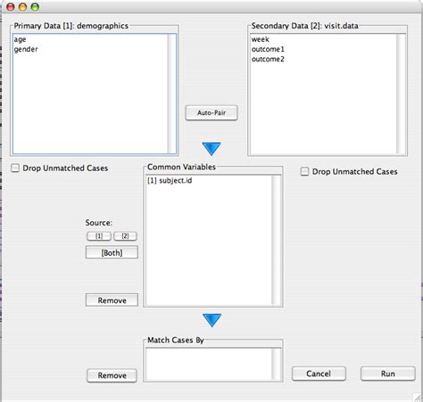 Deducer A GUI For R Main MergeData