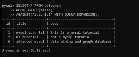 Mysql Full Text Search With Query Expansion Mysqlcode