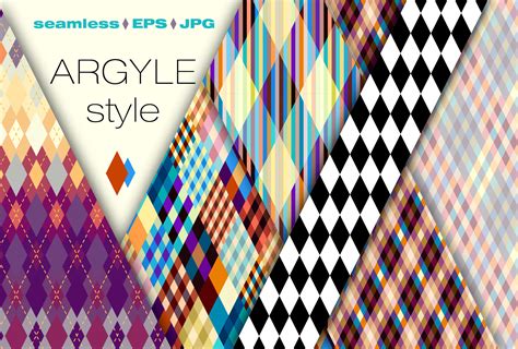 Argyle Seamless Vector Patterns
