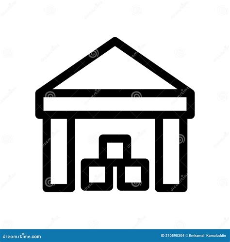 Ic Ne D Entrep T Ou Logo Symbole De Signe Isol Illustration