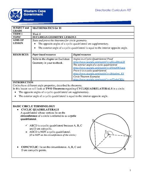 Mathematics Grade 11 Term 1 Week 6 2021 Directorate Curriculum Fet