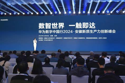 华为数字中国行2024·安徽新质生产力创新峰会在合肥举行 安徽产业网