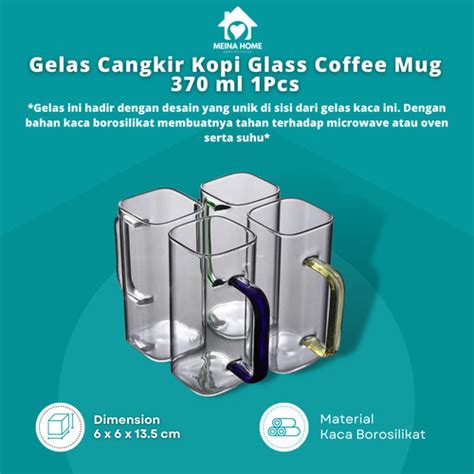Jual Gelas Cangkir Kaca Borosilicate Gelas Kopi Gelas Cafe Cangkir