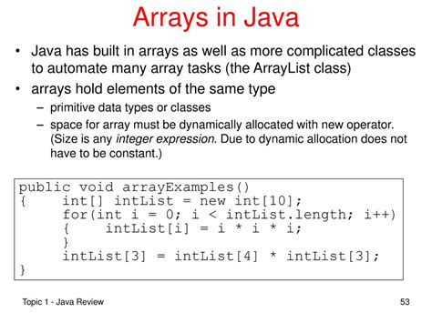 Topic 1 - Java Review. - ppt download