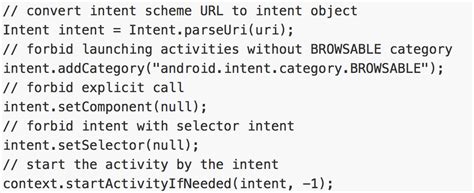 Android静态安全检测 Intent Scheme Url 漏洞intentparseuri Csdn博客
