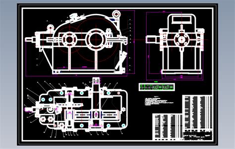 二级减速器2 Autocad 2010 模型图纸下载 懒石网