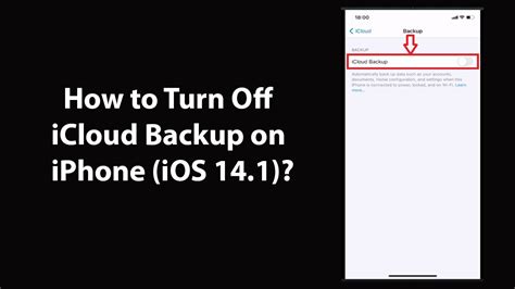 How To Turn Off ICloud Backup On IPhone IOS YouTube
