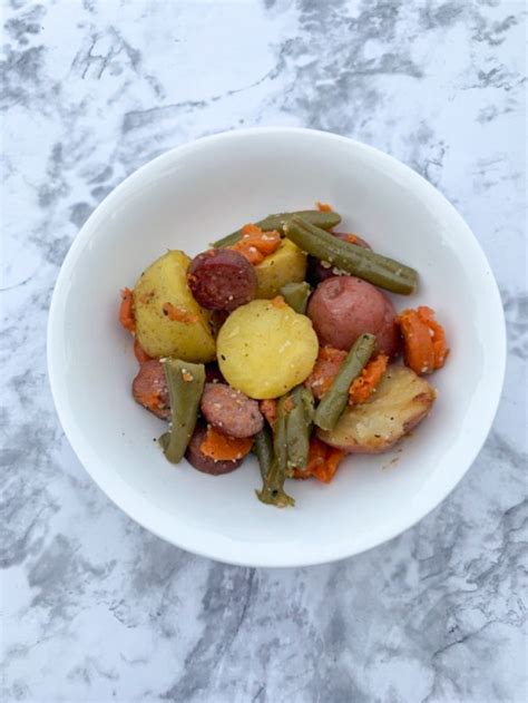 Smoked Sausage Veggies Garlic Foil Packet Or Hobo Pie Emily Reviews