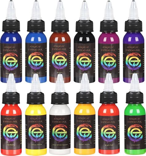 12 Colors Tattoo Ink Set 1oz30ml Professional Tattoo Ink