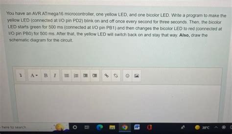 Solved You Have An Avr Atmega Microcontroller One Yellow Chegg