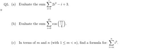 solved q5 a ﻿evaluate the sum ∑i 12i2 i 3 b ﻿evaluate