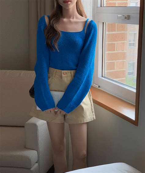 Mcd310 시원한 여름 크롭 볼레로 가디건