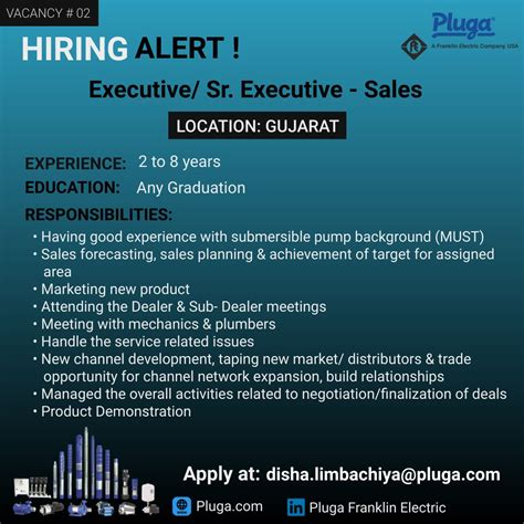 Disha Limbachiya On Linkedin Hiring Gujarat Sales Submersiblepump