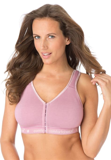 Wireless Front Hook Seamless Leisure Bra By Comfort ChoiceÂ® Plus