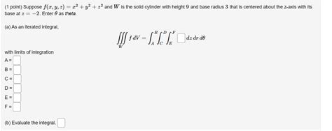 Solved Point Suppose F X Y Z X Y Z And W Is Chegg
