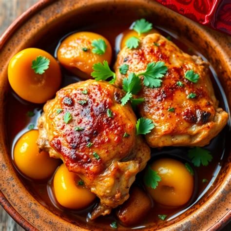 Moroccan Chicken Tagine With Apricots Recipe Cookaifood