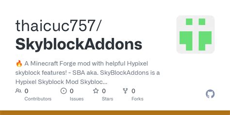 Github Thaicuc757skyblockaddons 🔥 A Minecraft Forge Mod With