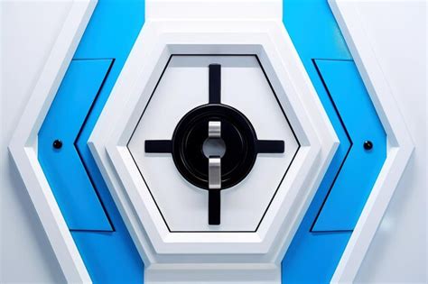 Premium Photo Abstract Technology Digital Keyhole High Tech Multicolor Button Generative Ai