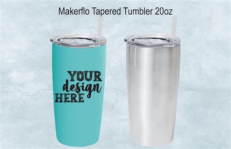 Makerflo Tapered Tumbler Oz Blank Wrapper Template Makerflo Etsy