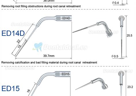 Comprar Refine Puntas De Ultrasonido Endodoncia ED1 ED2 ED3 ED4 ED5 ED6