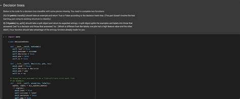 Decision Trees Below Is The Code For A Decision Chegg