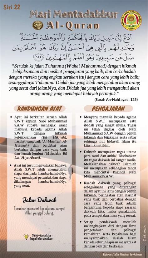 🔖siri 22 Surah Al Nahl 16 Ayat 125 Menyeru Umat Manusia Kepada