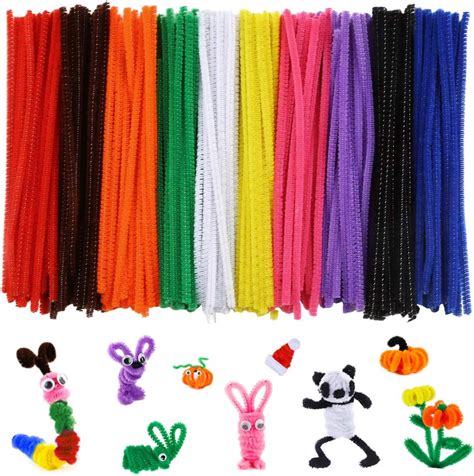 Caydo 200 Pieces Christmas Pipe Cleaners Assorted 10 Colours Arts And