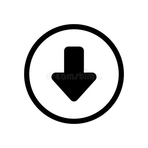 Download Icon Vector Upload Button Illustration Load Symbol Or Logo Stock Vector