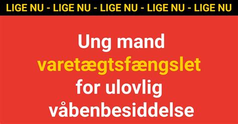 Ung Mand Varetægtsfængslet For Ulovlig Våbenbesiddelse 112 Nyhed24dk
