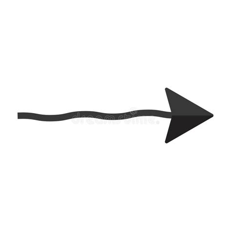 Black Arrow Pointer Cursor Silhouette Wavy Arrow Vector Element