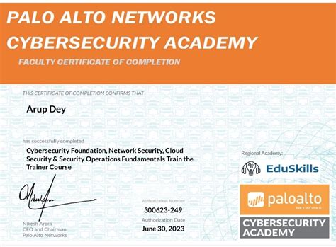 arup dey on linkedin cybersecurity eduskills paloaltonetworks