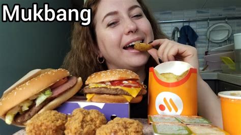 БУРГЕРЫ КРЕВЕТКИ КУРИНЫЕ НОЖКИ СОУС МУКБАНГ АСМР Mukbang Asmr 먹방 Eatingshow Youtube
