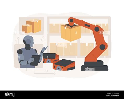Ai Managed Robotics In Supply Chain Abstract Concept Vector Illustration Stock Vector Image