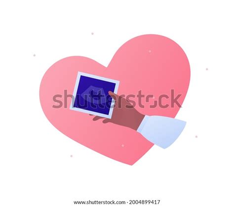 Ultrasound Pregnancy Diagnostic Concept Vector Flat Stock Vector