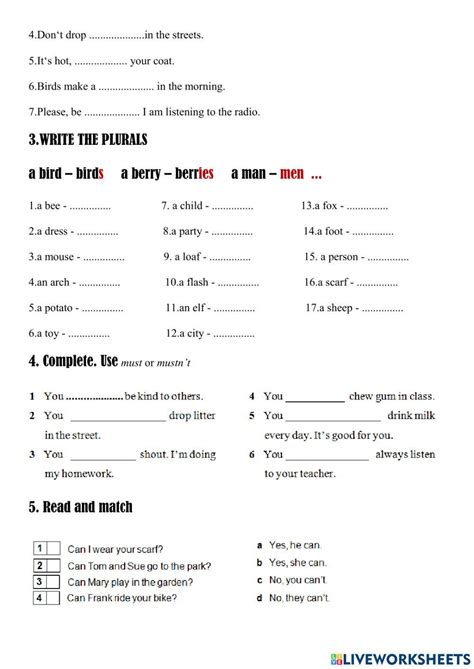Rules Online Pdf Activity Live Worksheets