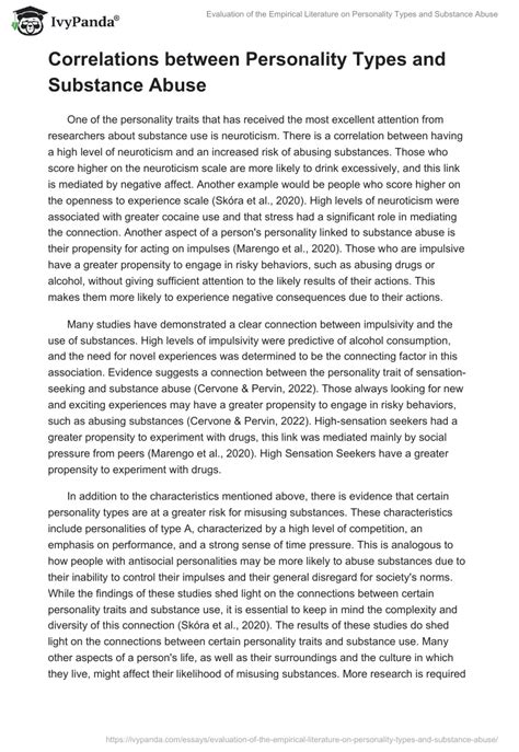 Evaluation Of The Empirical Literature On Personality Types And
