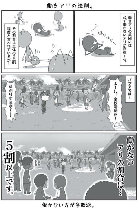コミックエッセイ 働かないのは悪だと思ってた② 働きアリ パプア服部 火土曜にマンガ投稿中 さんのマンガ ツイコミ 仮