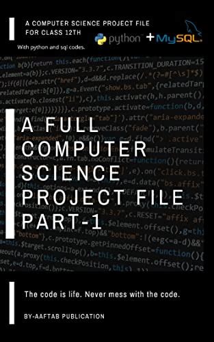 Class 12 Computer Science Python Sql Programs Contain Screen Shot