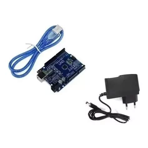 Placa Compatível Arduino Uno R3 Smdcom Cabo Fonte Externa Mercadolivre