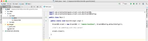 connect to the db and create the schema orientdb