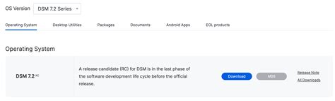Dsm 72 64551 Rc Is Now Available Rsynology