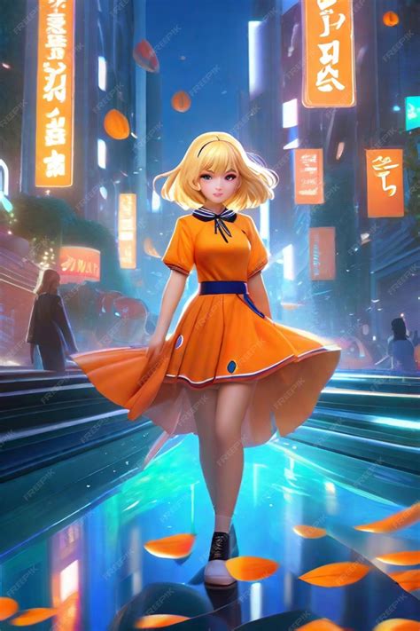 Premium Ai Image Halloween Magic In Tokyo Blonde Korean Anime School